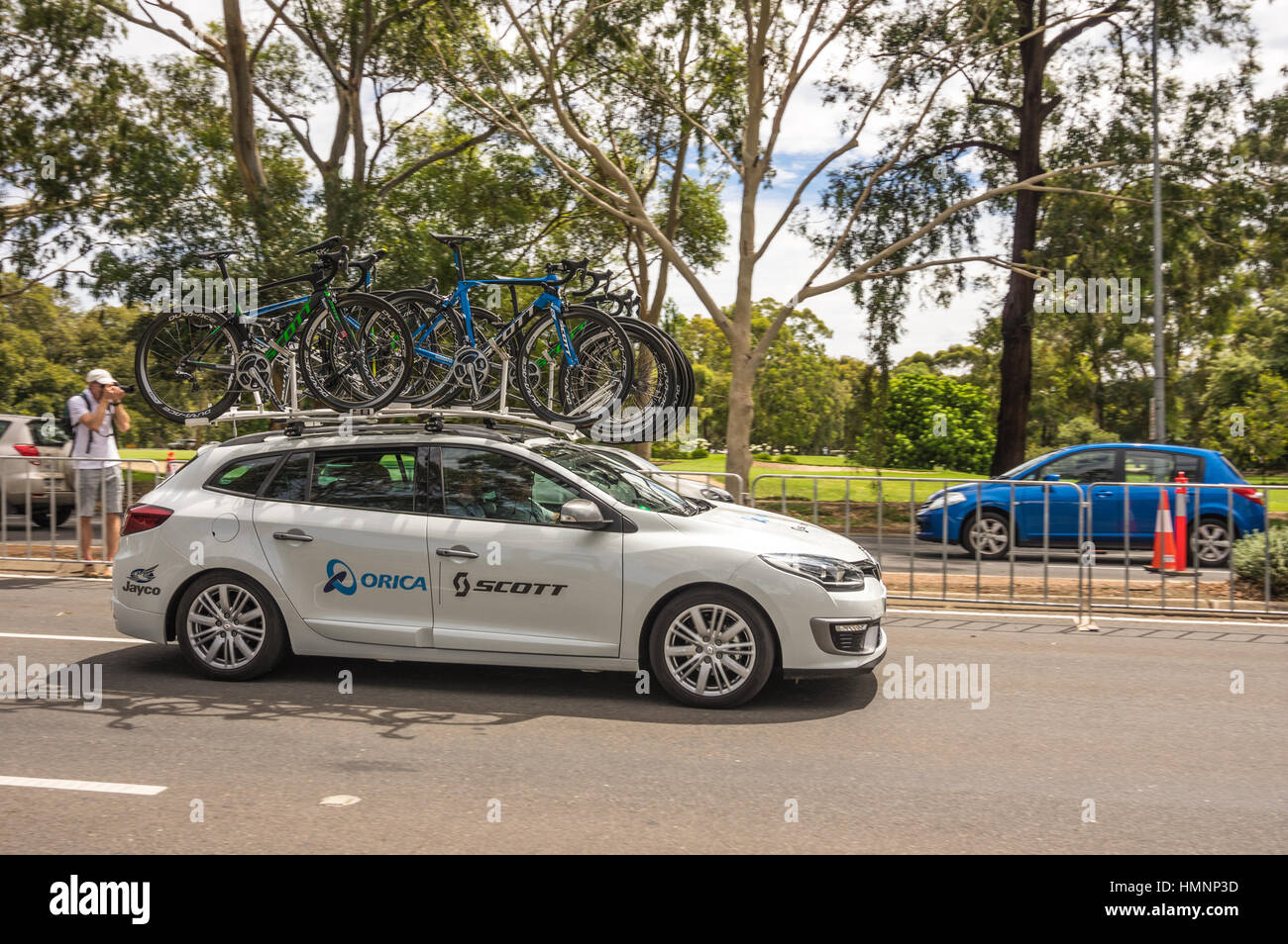 The Tour Down Under races around the street circuit of central Adelaide ...