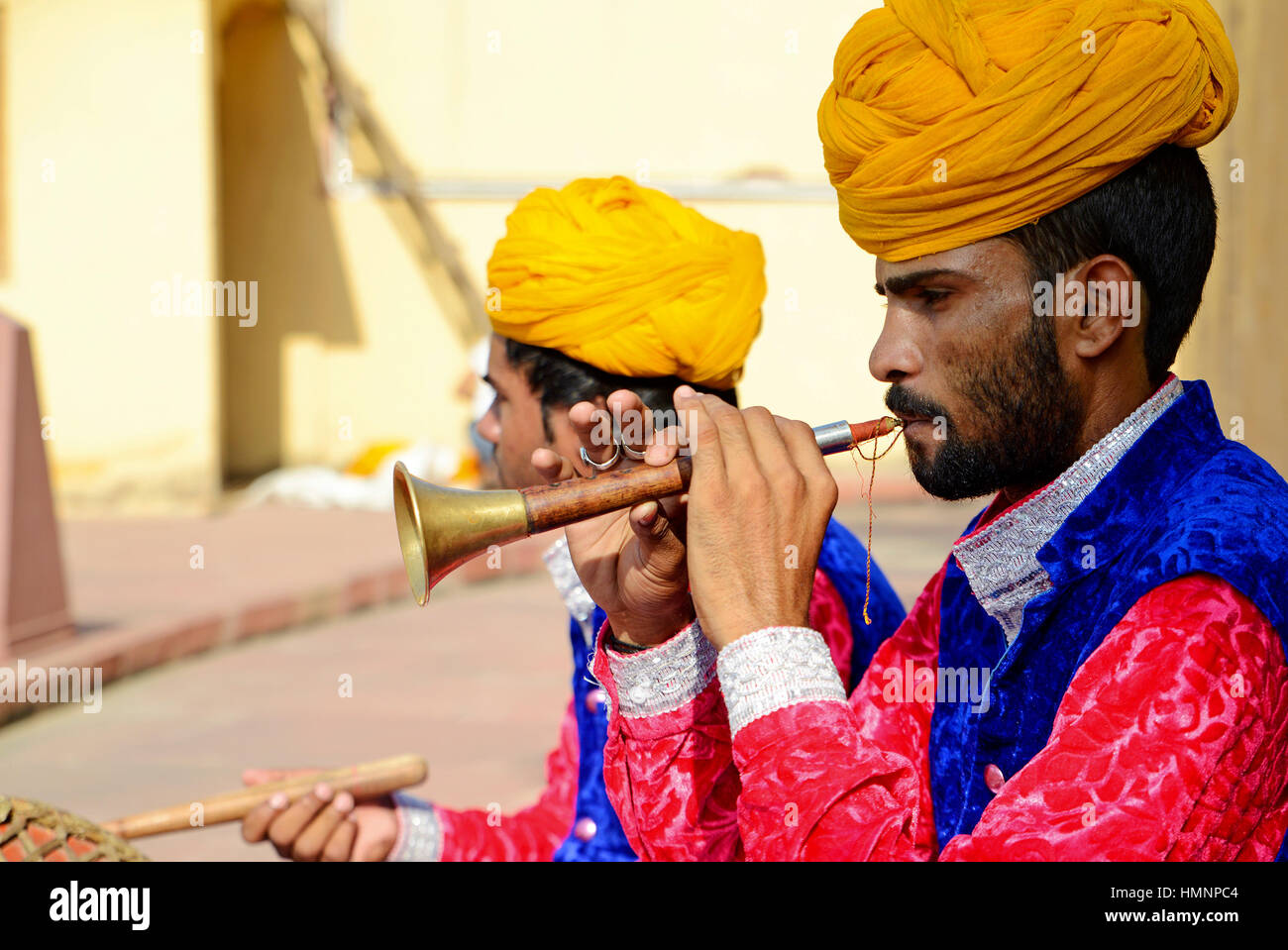 Indian men playing musical instrument hi-res stock photography and ...