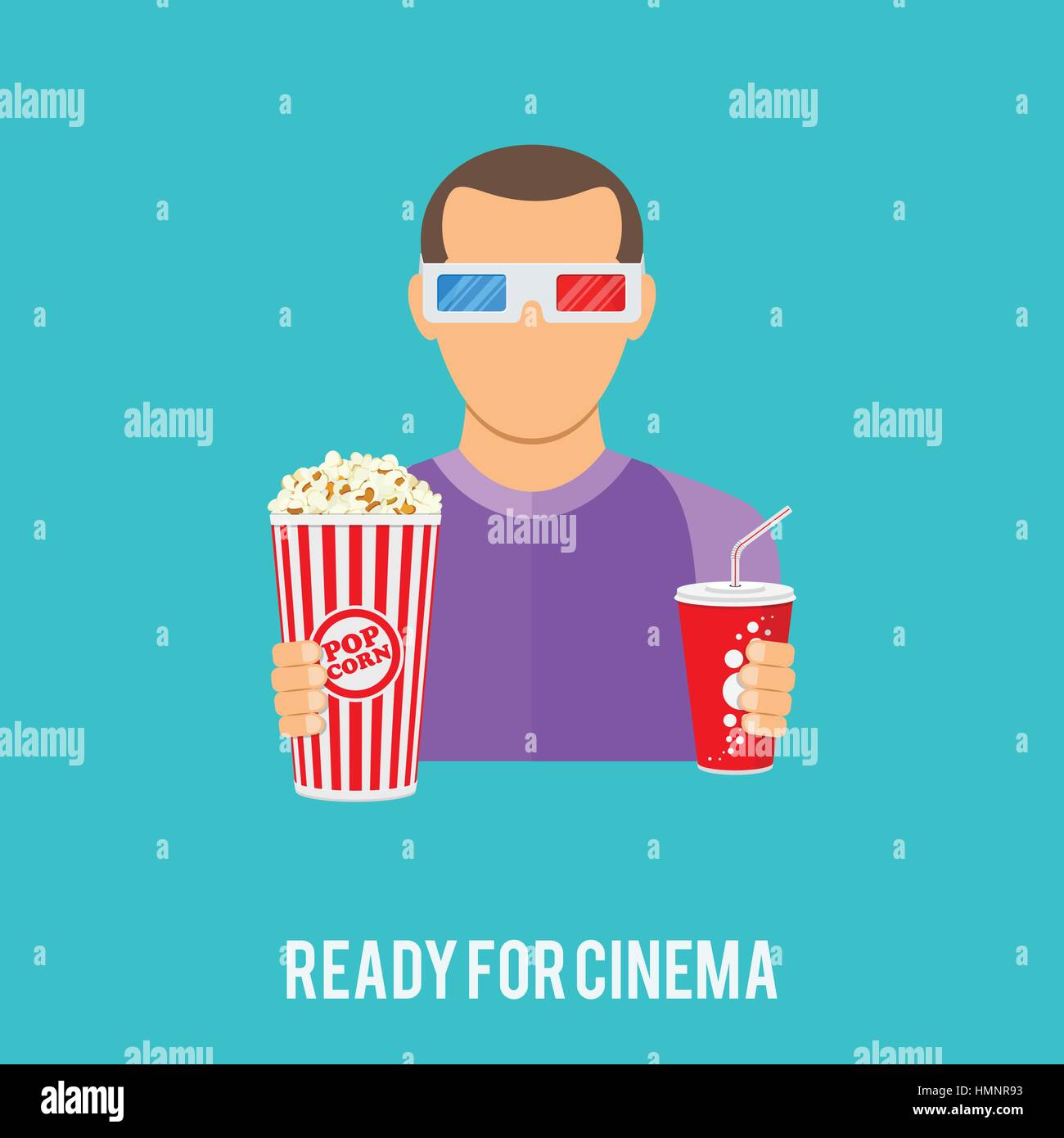 Man glasses icon flat Stock Vector Images - Alamy