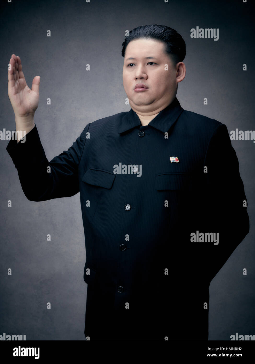 North Korea Leader Kim Jong-Un lookalike during his visit to Hong Kong ...