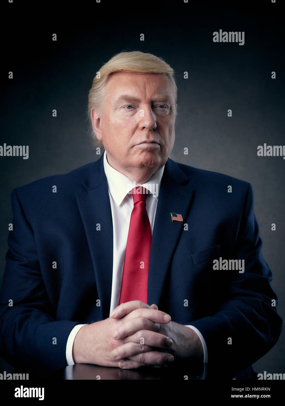 President Donald Trump lookalike Dennis Alan from Chicago, USA during ...