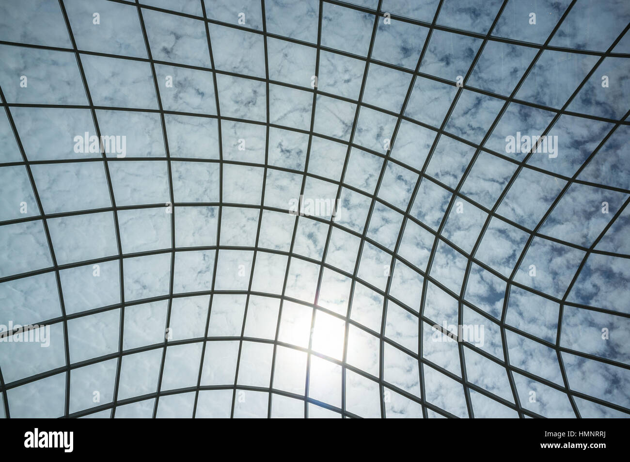 Abstract 3D mesh with clouds and sun background Stock Photo - Alamy
