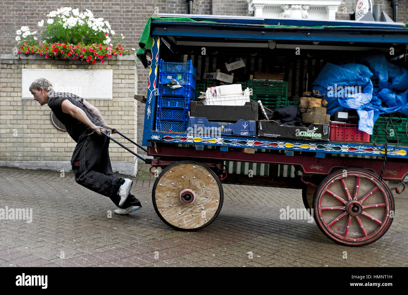 Market Trader and stall Stock Photo - Alamy