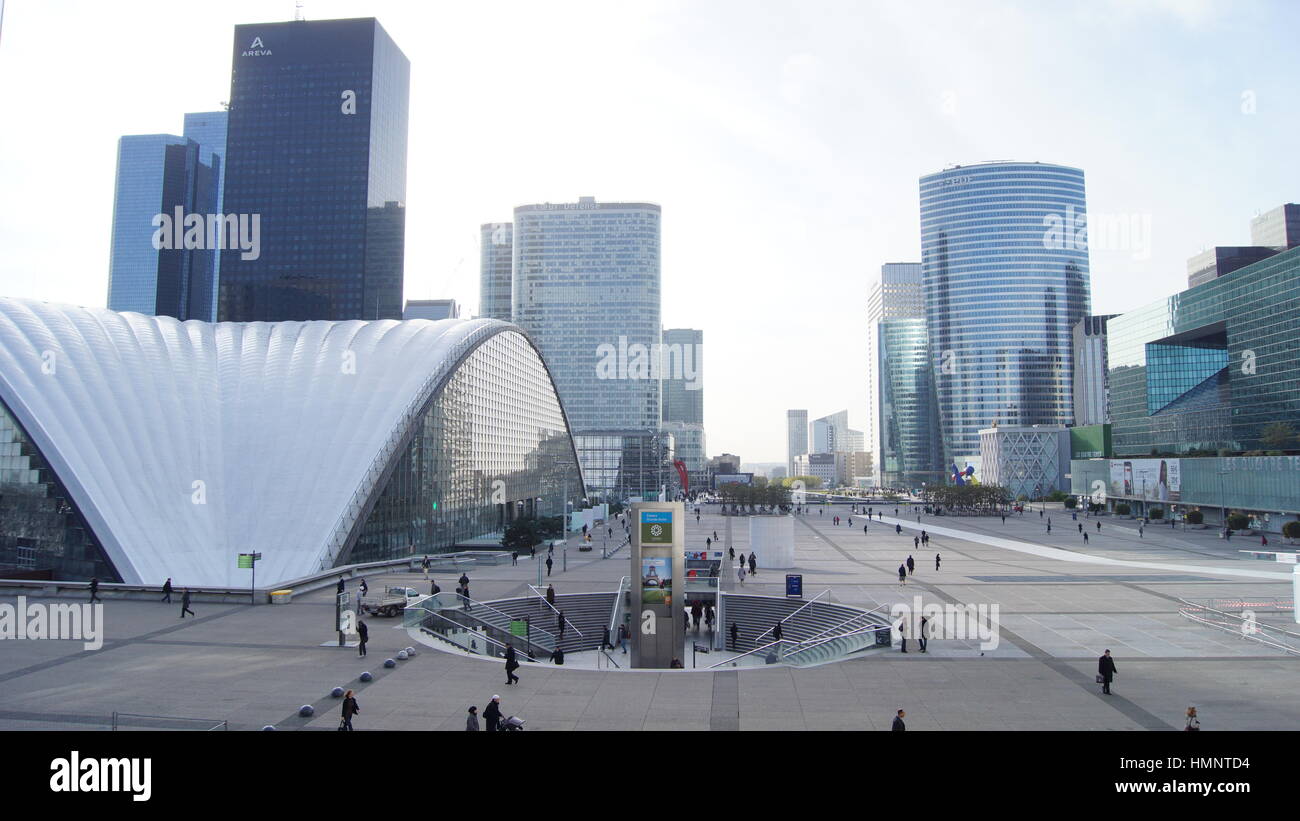 La Defense by night - Paris - France Stock Photo - Alamy