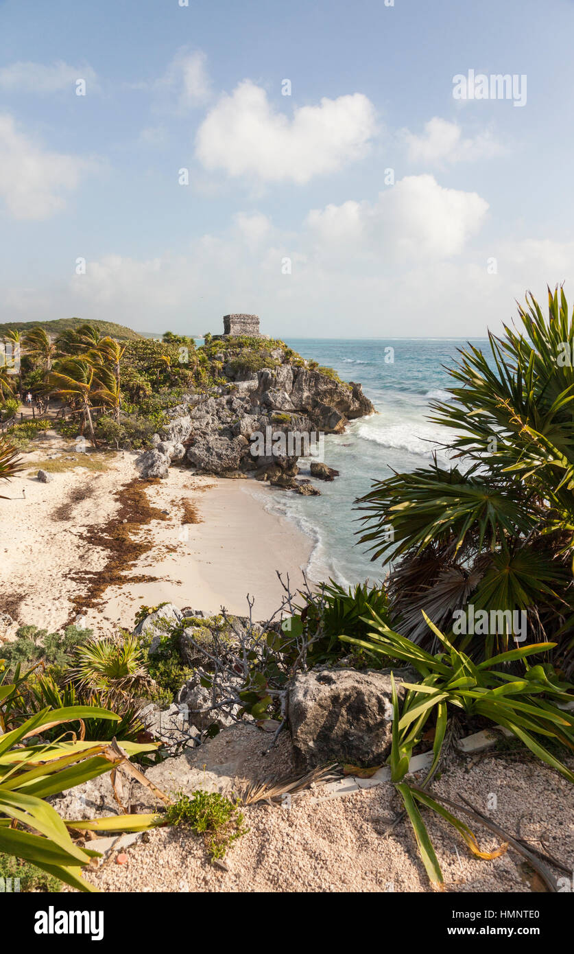 Beach at Tulum National Park, Tulum, Yucatan Peninsula, Mexican state ...