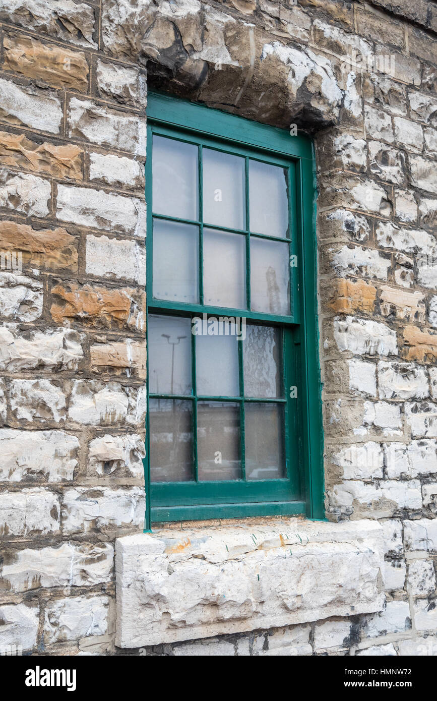 Window on stone wall in Toronto, Canada Stock Photo - Alamy