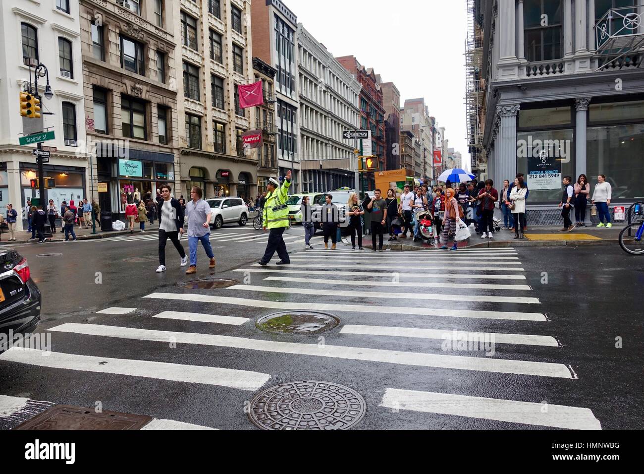 New york city crosswalk sign High Resolution Stock Photography and ...