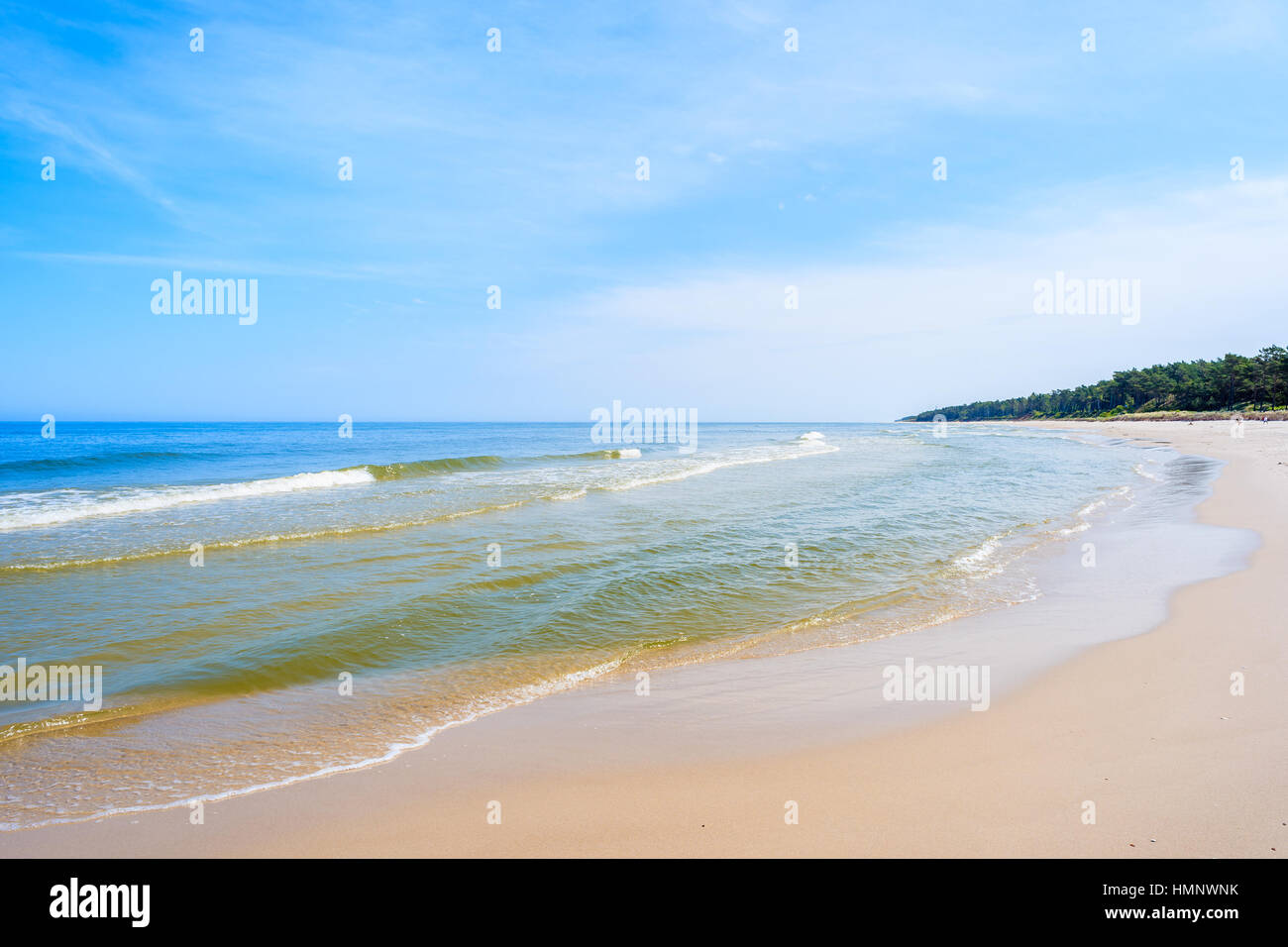Sea waves on a beach, Baltic Sea, Poland Stock Photo - Alamy