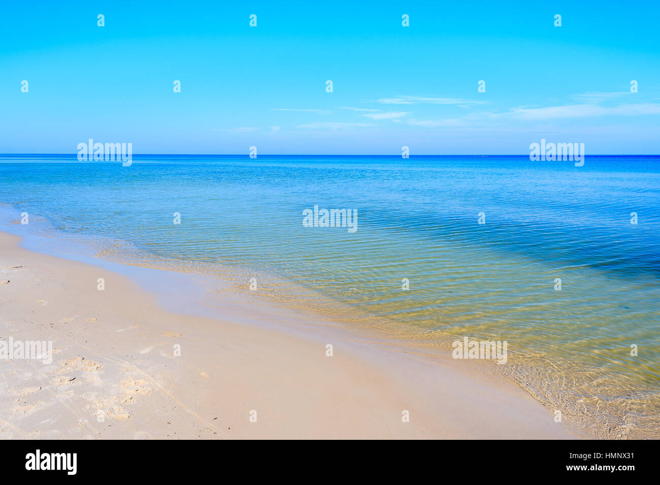 Clear azure sea water of Leba beach, Baltic Sea, Poland Stock Photo - Alamy