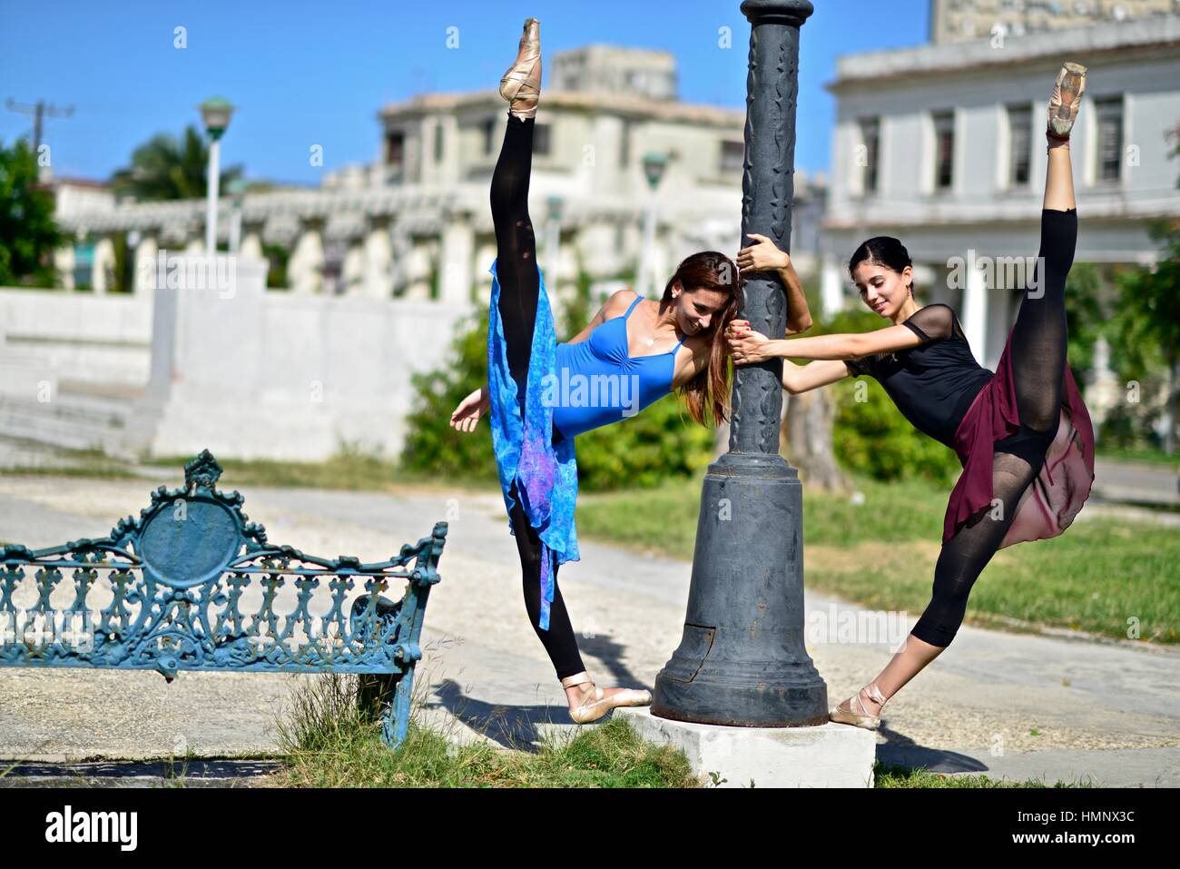 Ballerina from Cuba National Ballet dancing in Vedado neighborhood ...