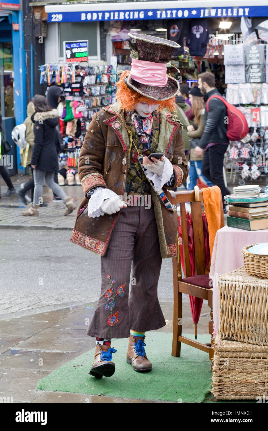 Mad Hatter in Camden London Stock Photo - Alamy