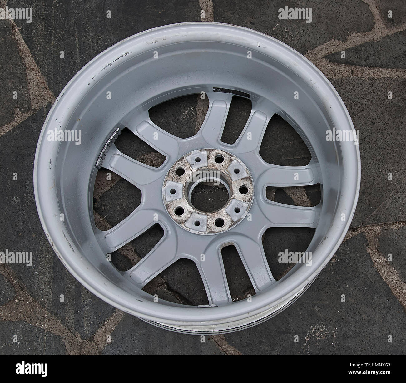 the titanium wheels for auto car tire Stock Photo - Alamy