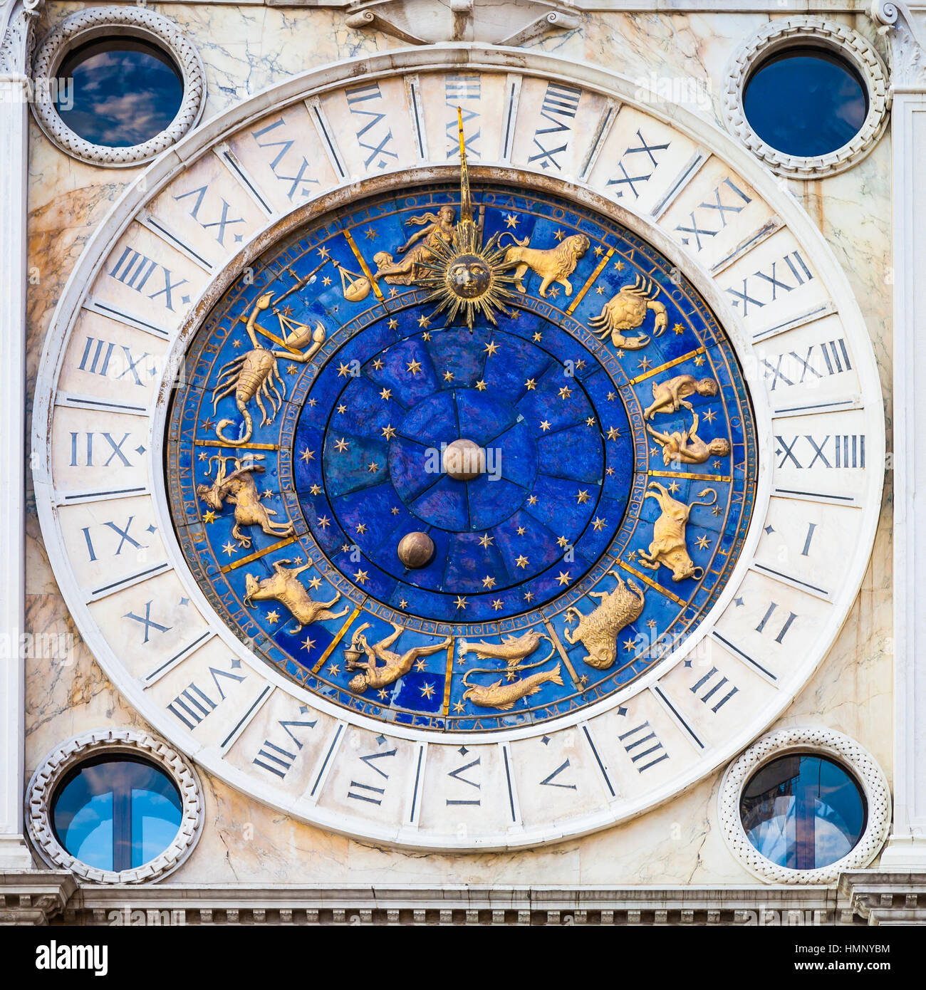 Venice Sant Marks Square astronomical clock face Stock Photo - Alamy