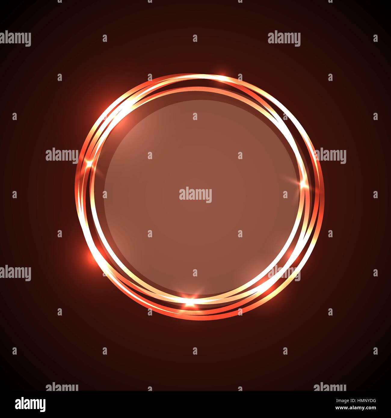 Abstract background with orange neon circles banner, stock vector Stock ...