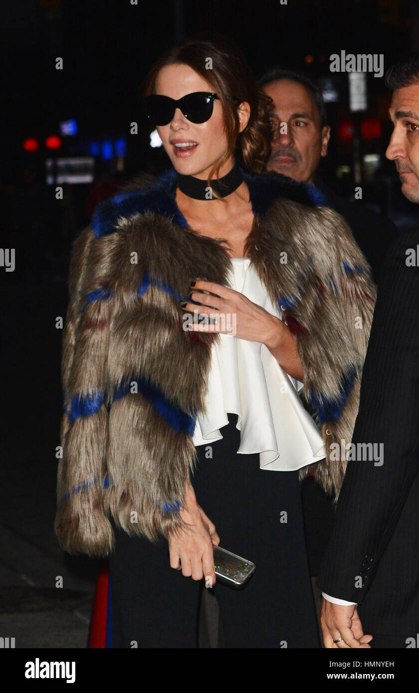 Kate Beckinsale at the Stephen Colbert Show in New York City Featuring ...
