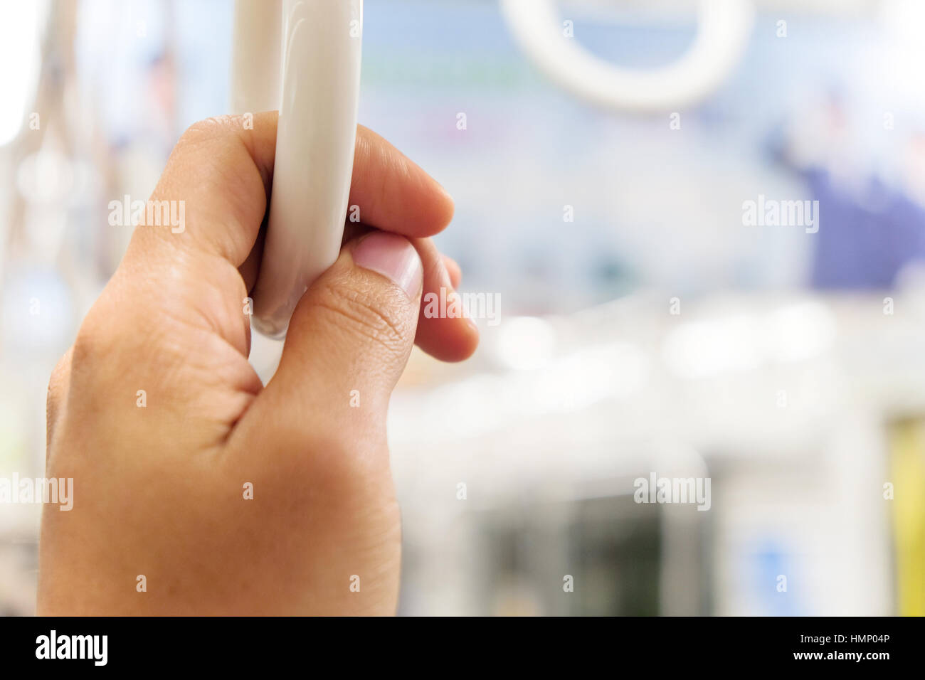 Hand gripping railing hi-res stock photography and images - Alamy