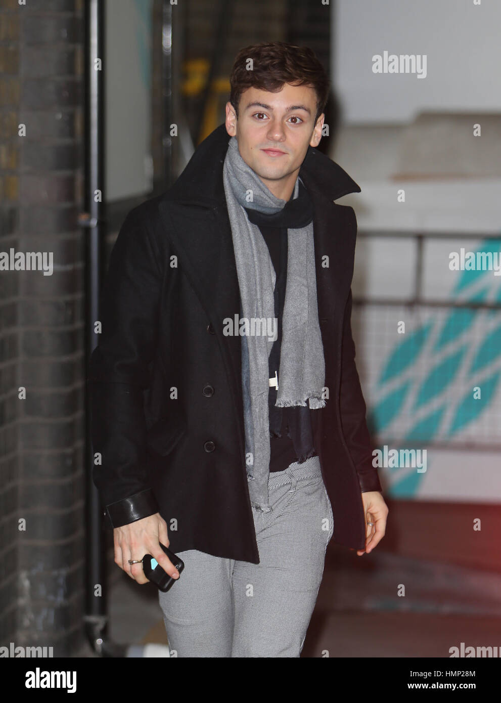 Tom Daley outside ITV Studios today Featuring: Tom Daley Where: London ...