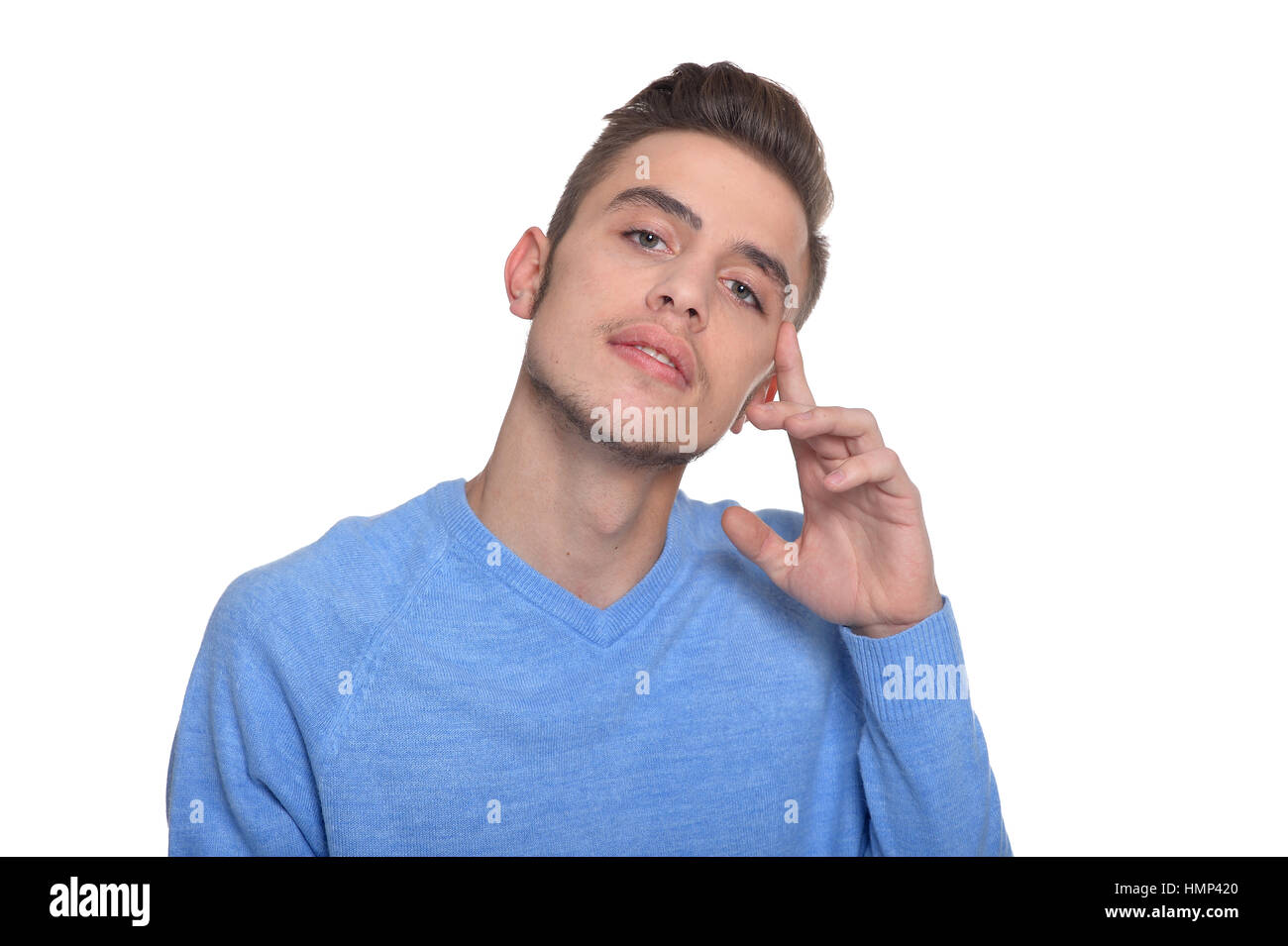 young man making facial expression Stock Photo - Alamy