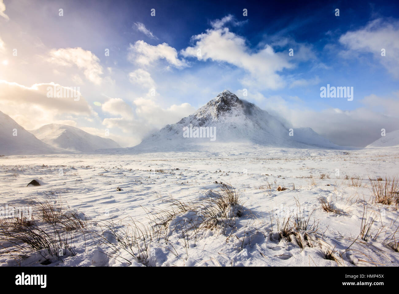 A Snowy Buachaille Etive Mor Stock Photo - Alamy