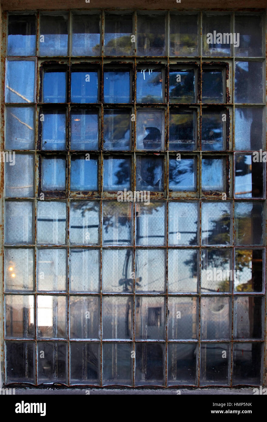Window with bars in Alcatraz prison. California, San Francisco Stock ...