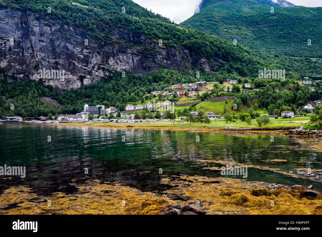 Geiranger fjord, Beautiful Nature Norway panorama. It is a 15-kilometre ...