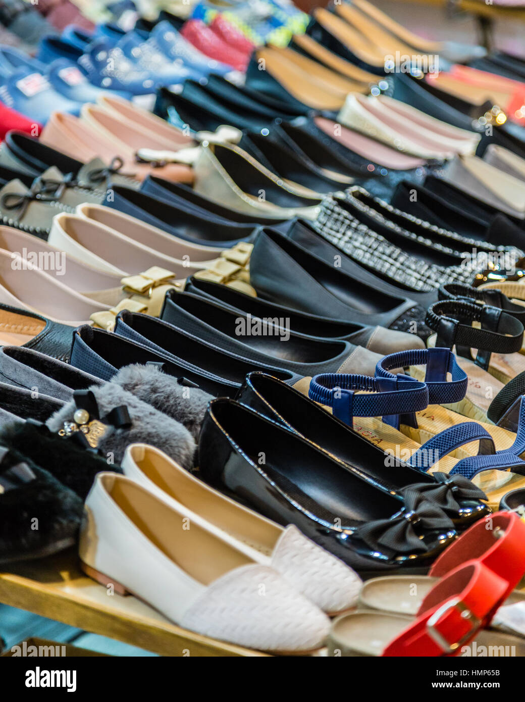 Rows of shoes hi-res stock photography and images - Alamy
