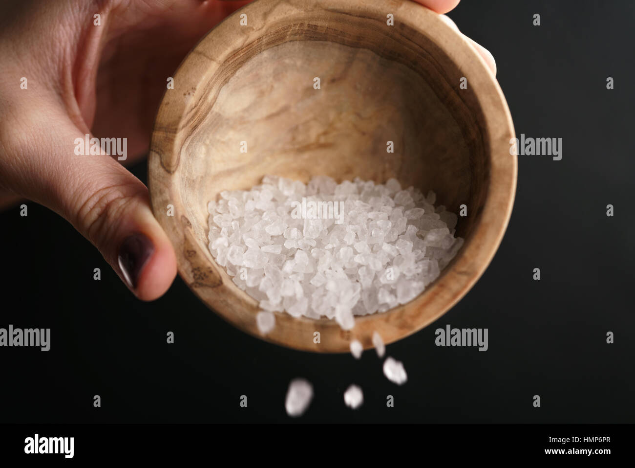 Close up sea salt falling hi-res stock photography and images - Alamy