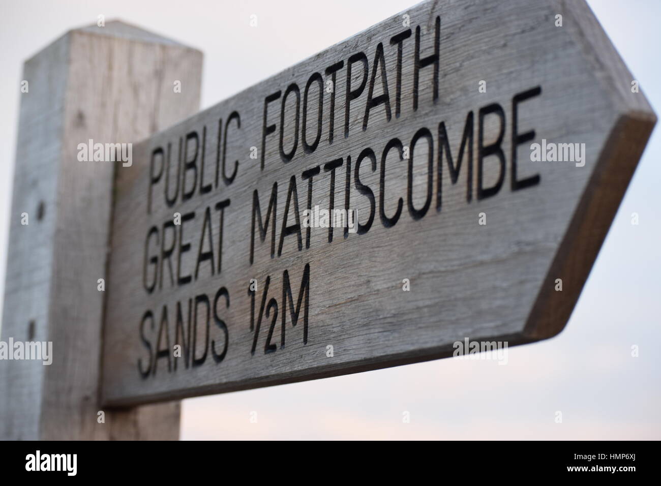 Wooden Footpath Sign Notice High Resolution Stock Photography and ...