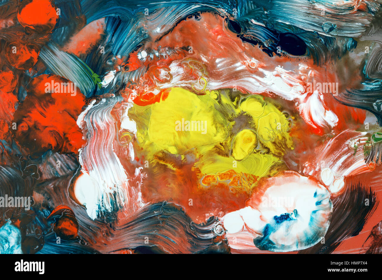 Flowing colors - tangle of runs colors and brush strokes Stock Photo ...