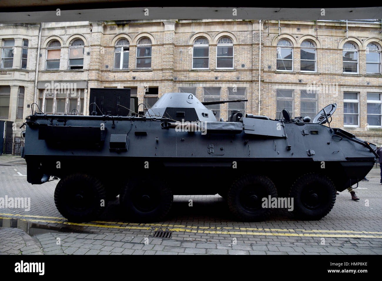 BBC Doctor Who, filming in Mount Stuart Square, Cardiff Bay. Actors ...