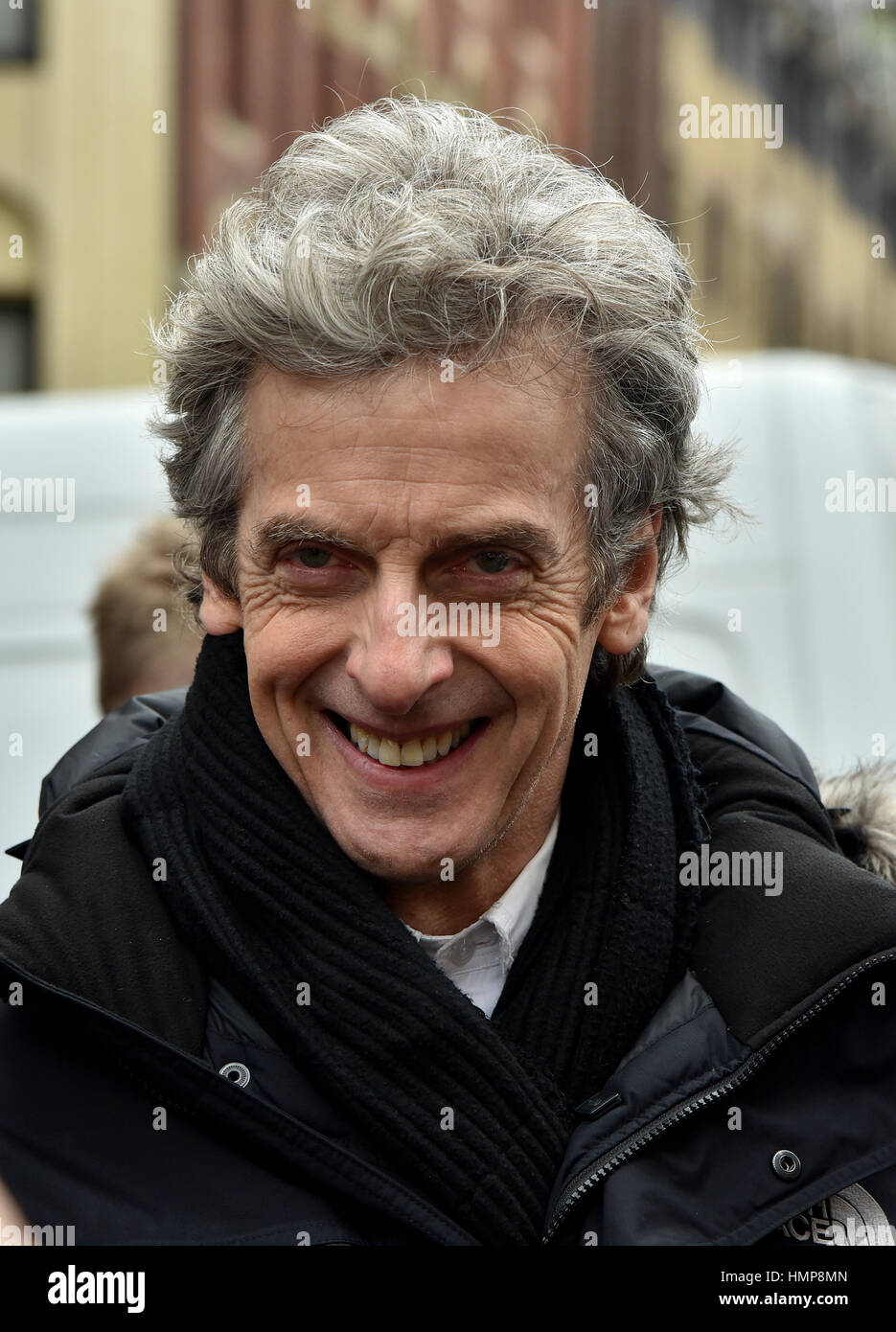 BBC Doctor Who, filming in Mount Stuart Square, Cardiff Bay. Actors ...