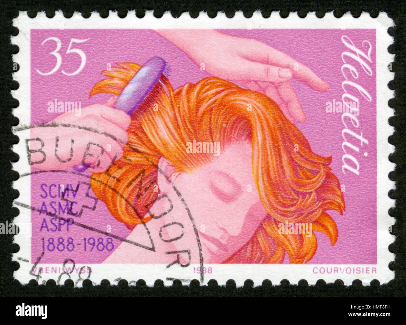 Girl combing her hair drawing hi-res stock photography and images - Alamy