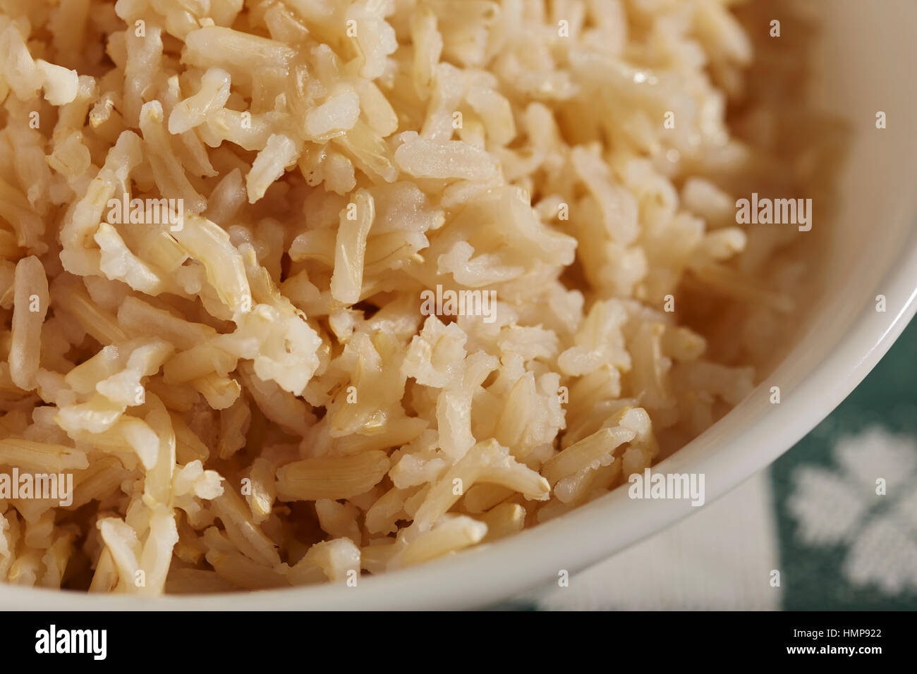 A bowl of cooked brown basmati rice Stock Photo - Alamy