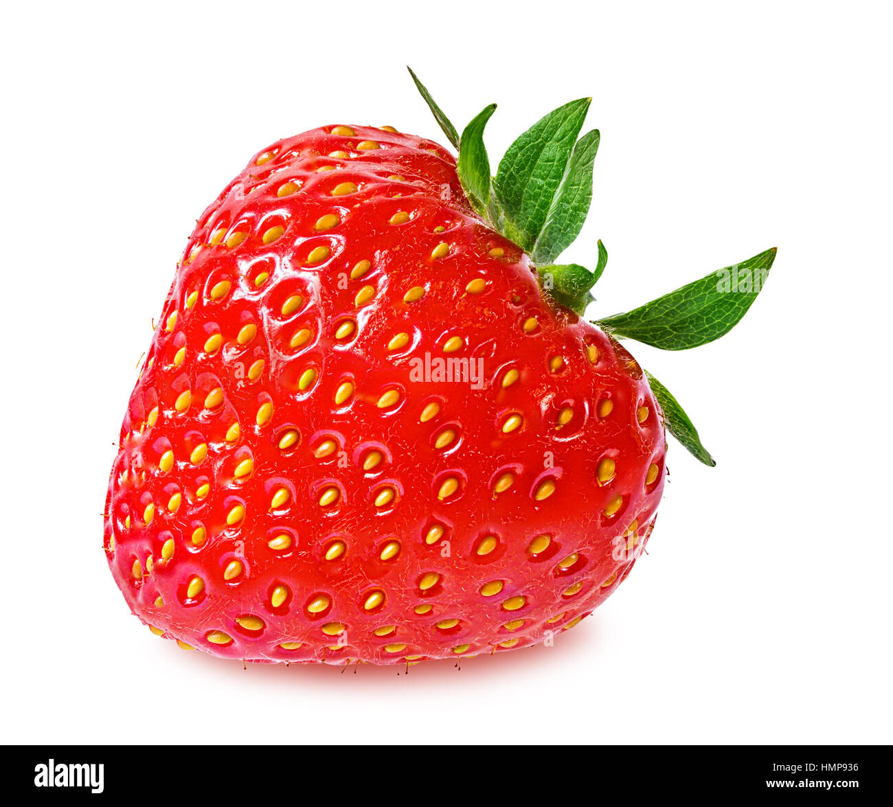 Strawberry on white background Stock Photo - Alamy