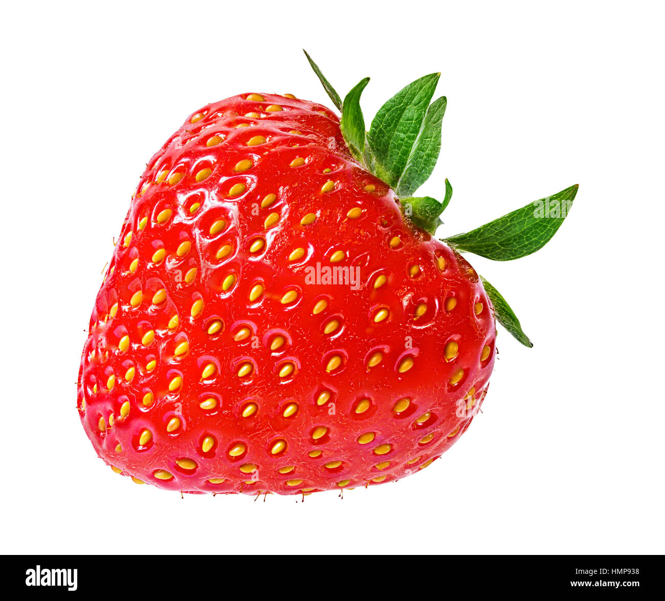 Strawberry on white background Stock Photo - Alamy
