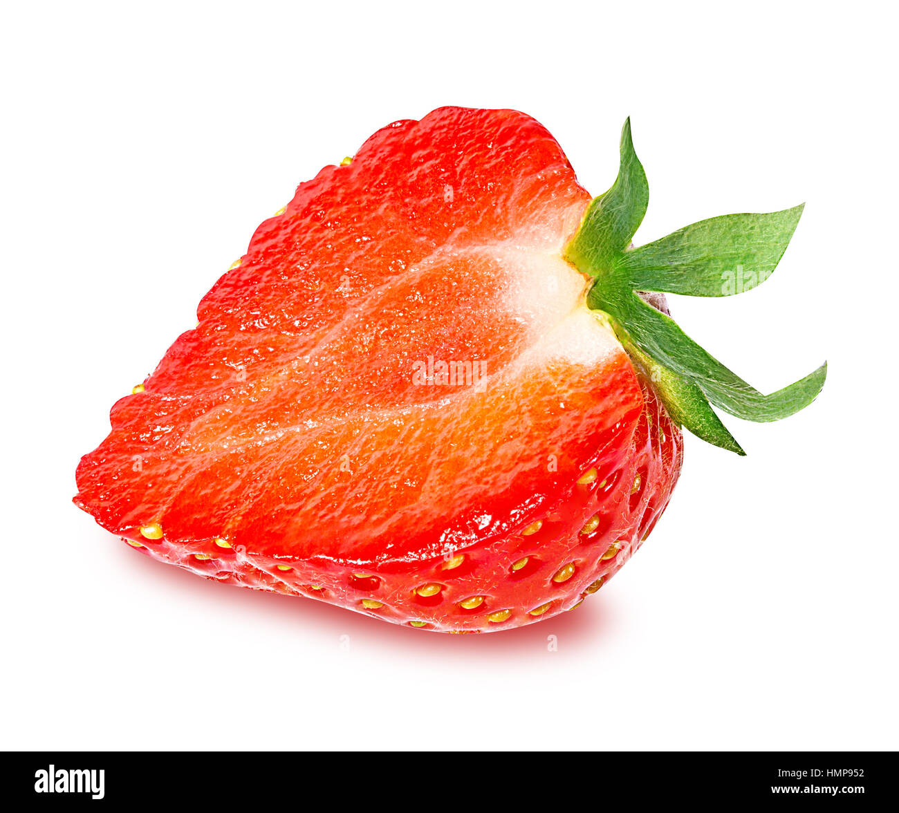 Strawberry on white background Stock Photo - Alamy