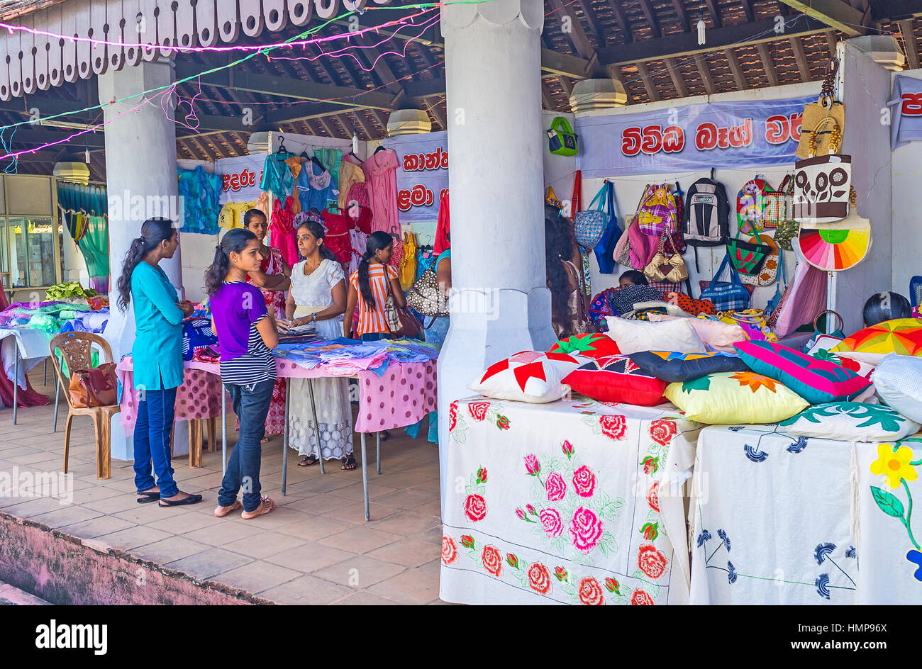 MATARA, SRI LANKA - DECEMBER 3, 2016: The stalls at Old Dutch Market ...