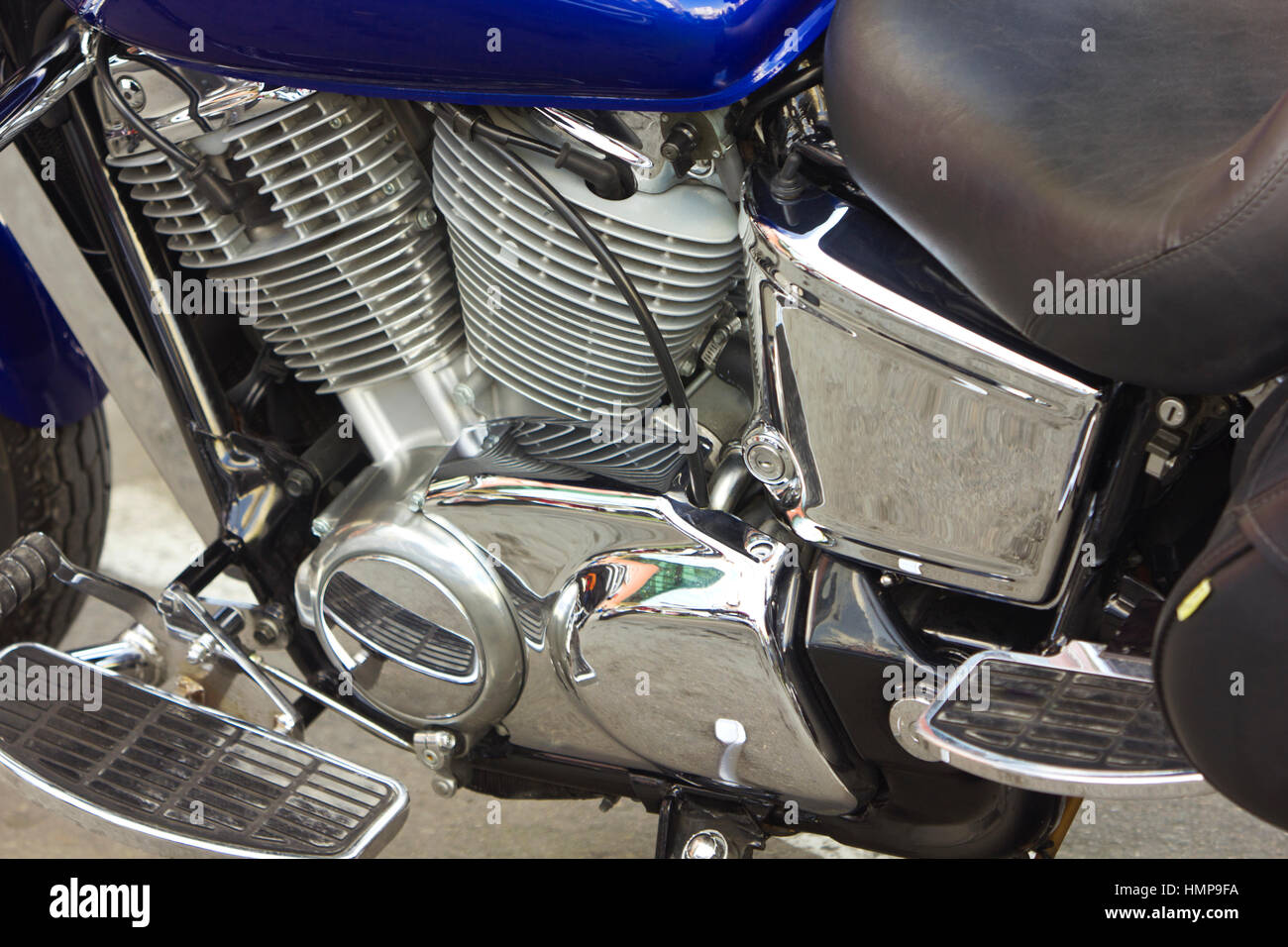 Shiny motorcycle engine Stock Photo - Alamy