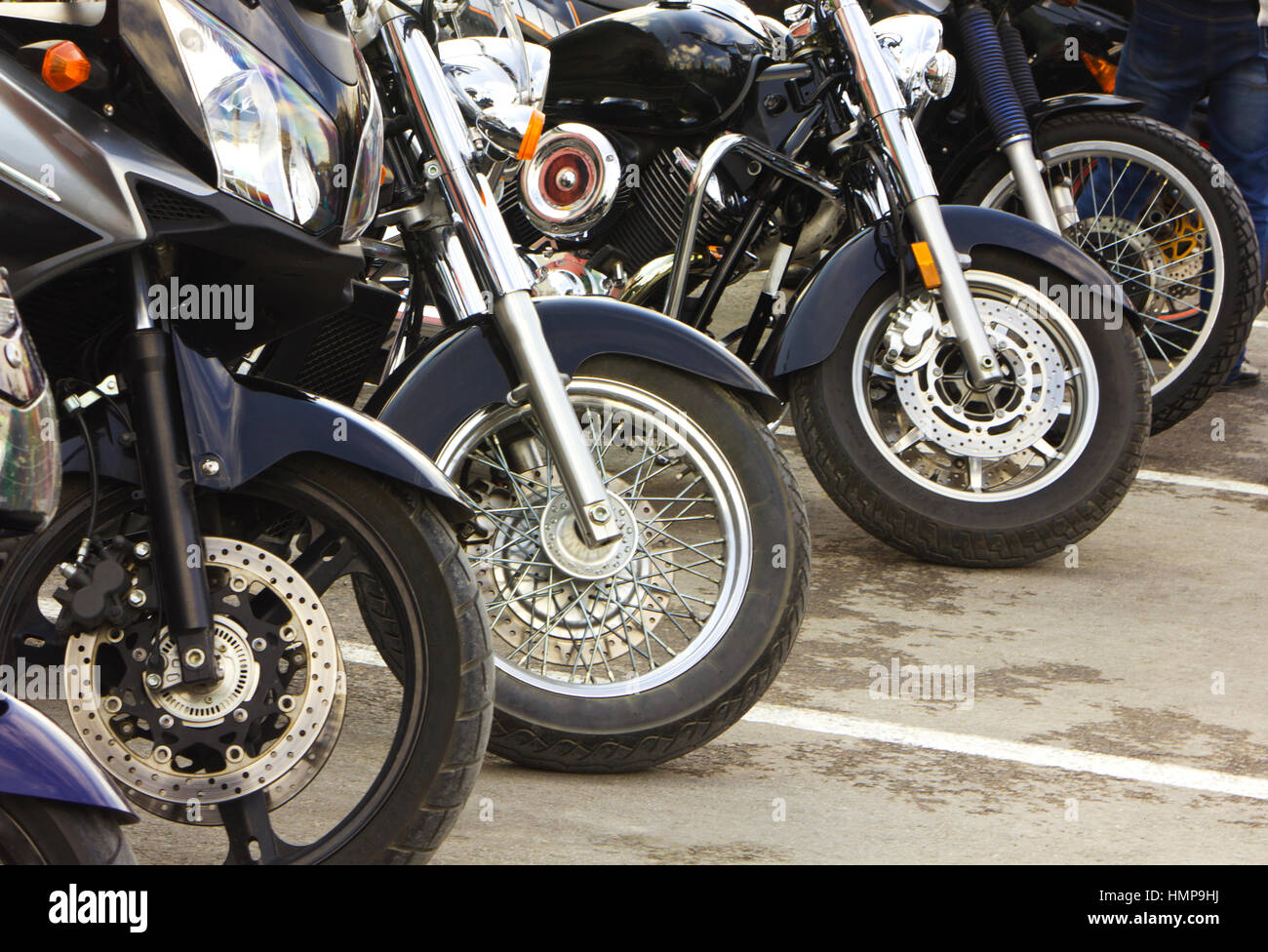 Front motorcycles wheels Stock Photo - Alamy