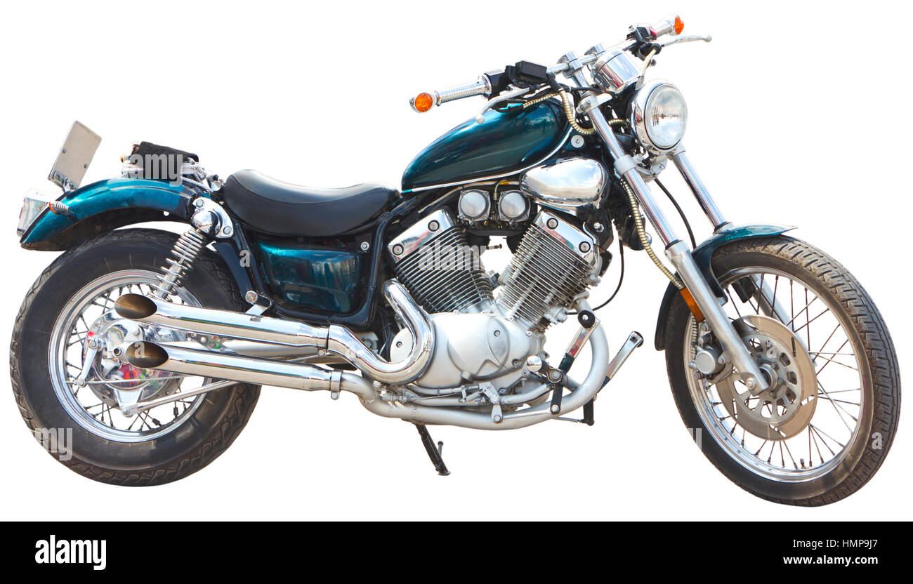 Motorcycle isolated on white background Stock Photo - Alamy