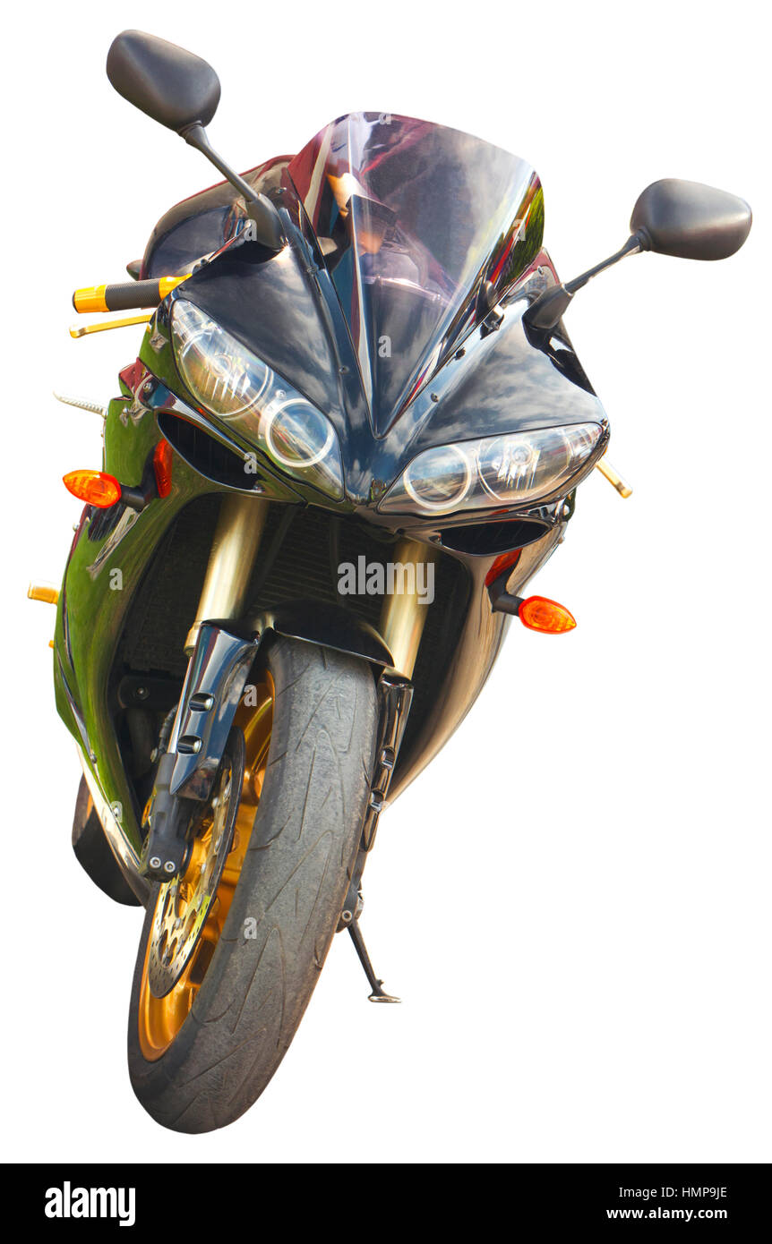 Motorcycle isolated on white background Stock Photo - Alamy