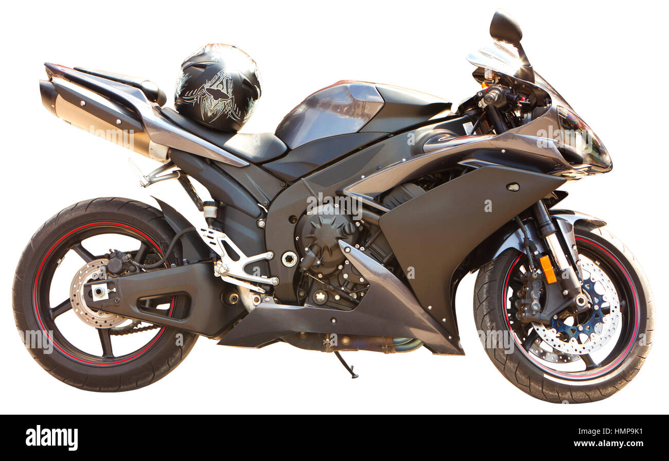 Motorcycle isolated on white background Stock Photo - Alamy