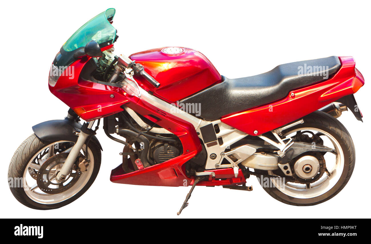 Motorcycle isolated on white background Stock Photo - Alamy