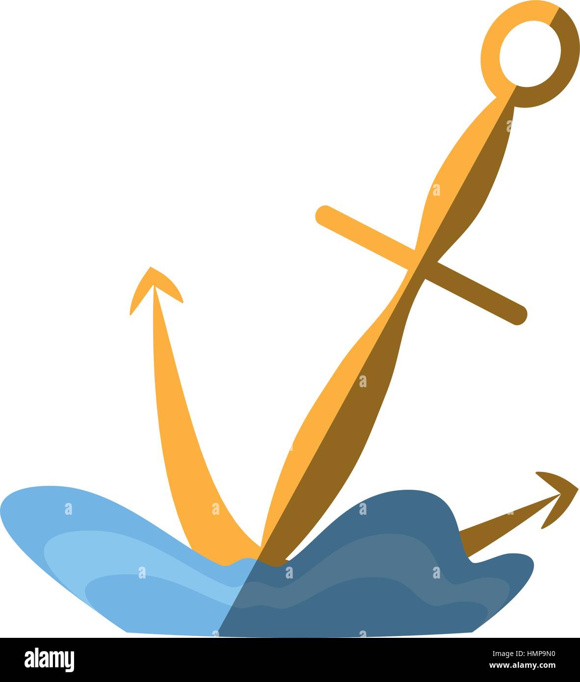 anchor maritime nautical sea shadow vector illustration eps 10 Stock ...