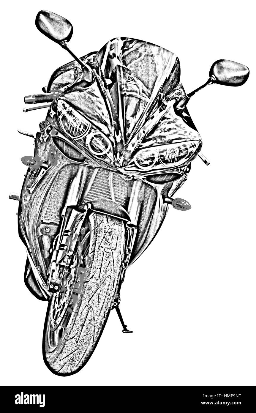 Motorcycle Drawings In Pencil