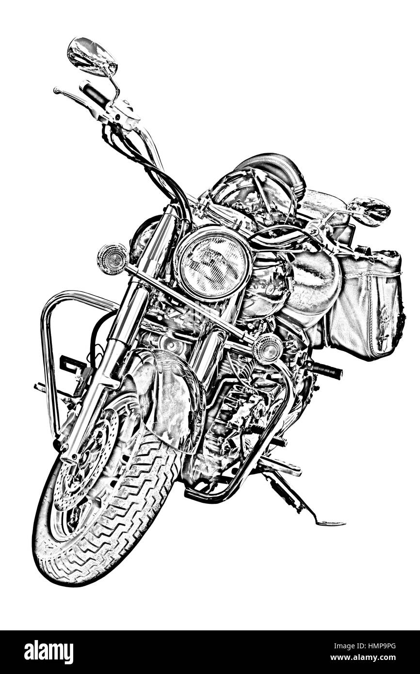 Motorbike Drawing Front