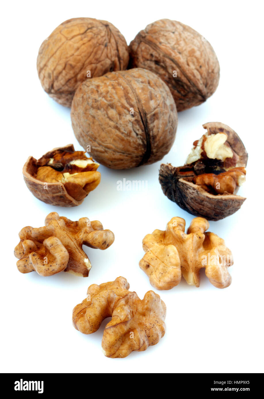Walnuts isolated on white background closeup Stock Photo - Alamy