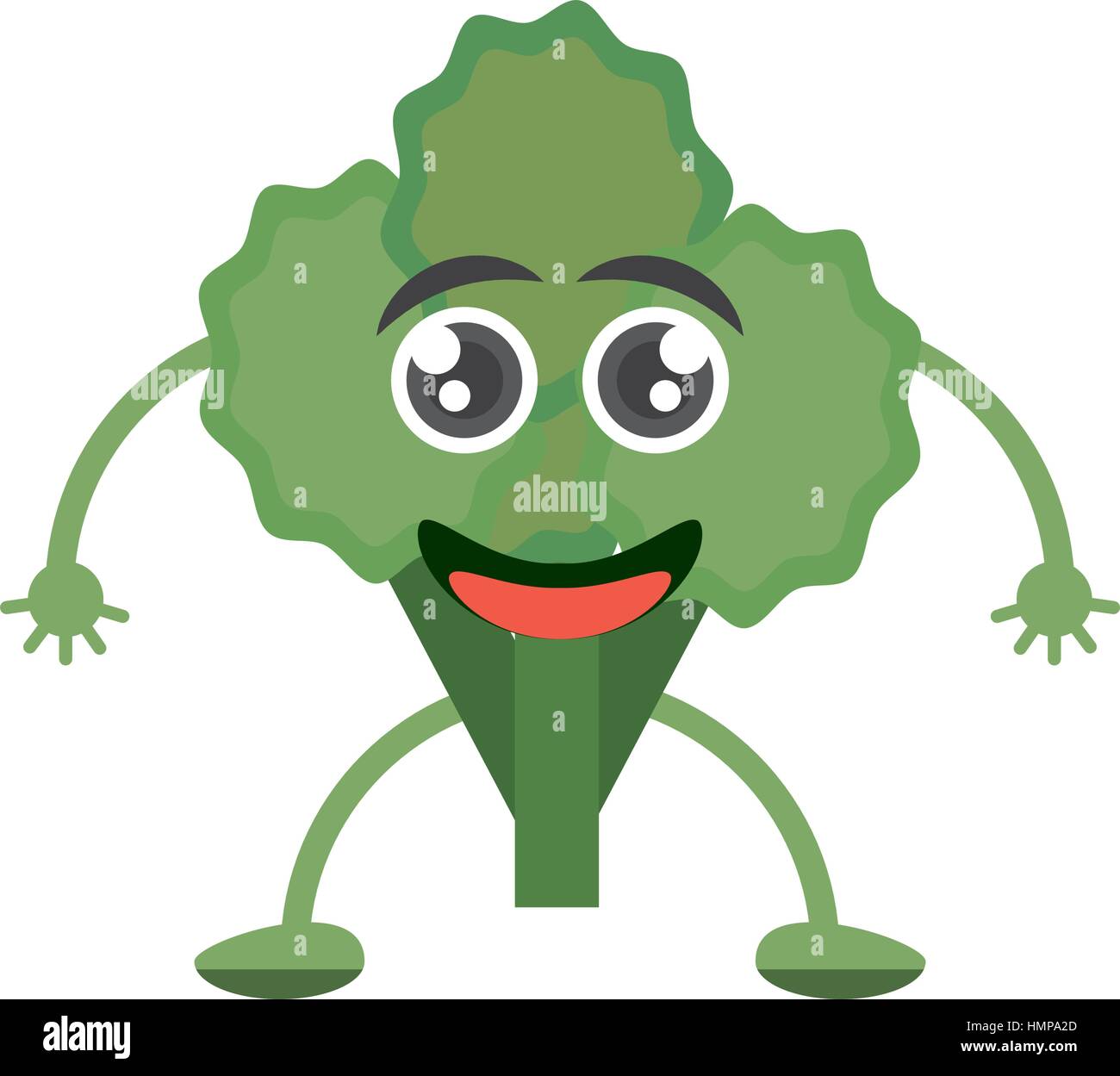 cartoon green broccoli fun smile Stock Vector Image & Art - Alamy