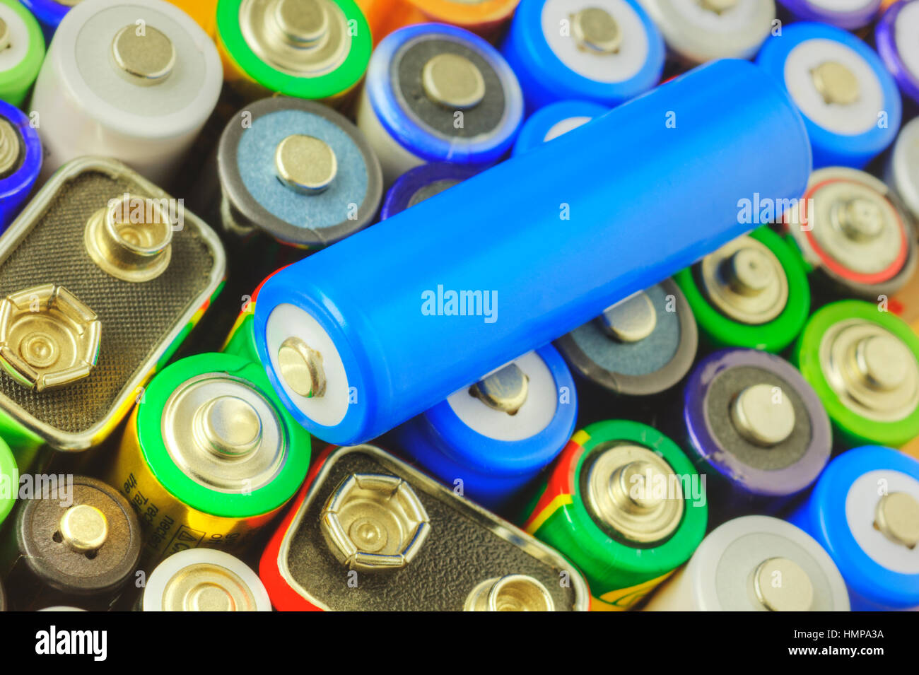 Collection of different batteries Stock Photo - Alamy