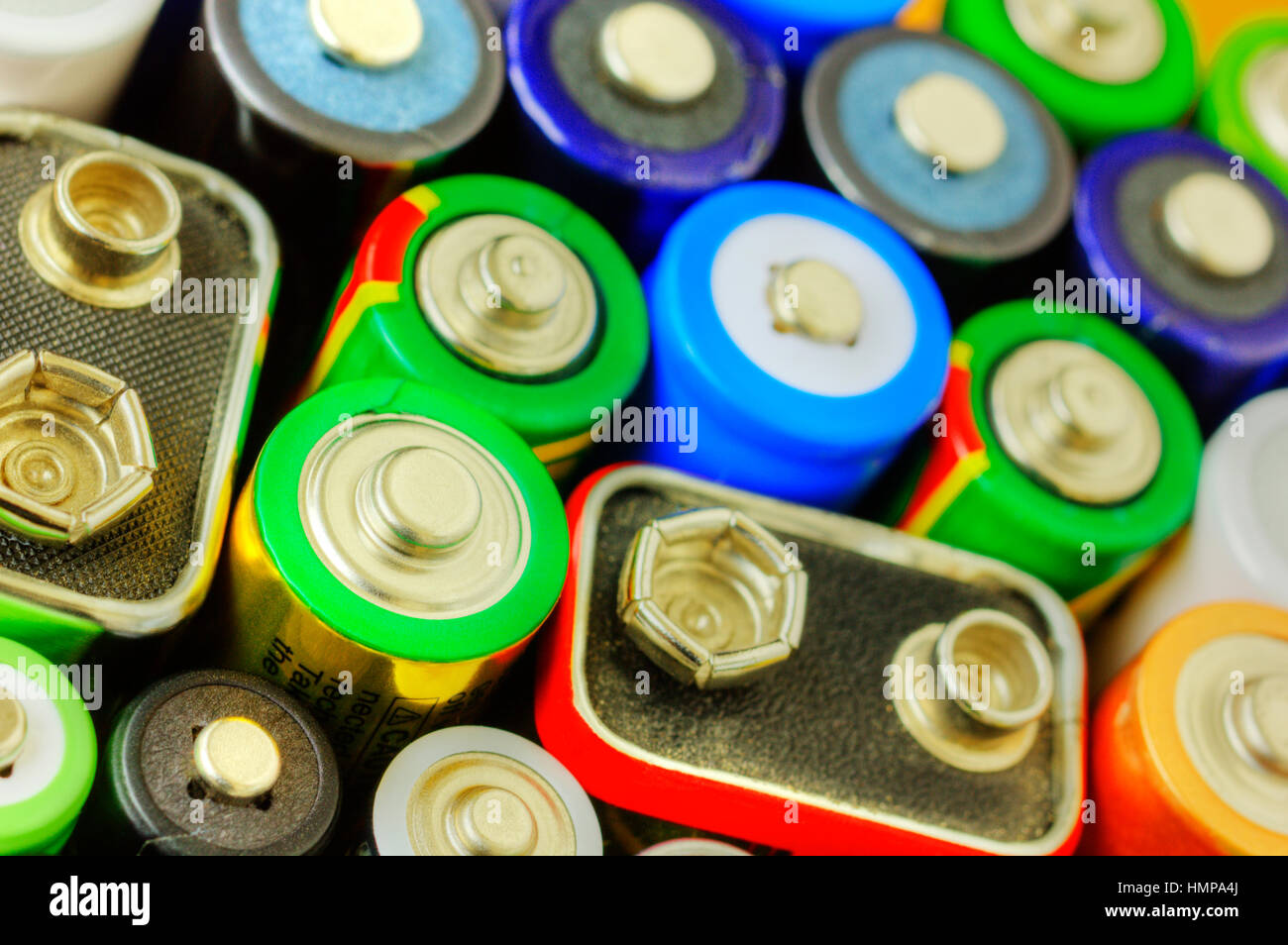 Collection of different batteries Stock Photo - Alamy